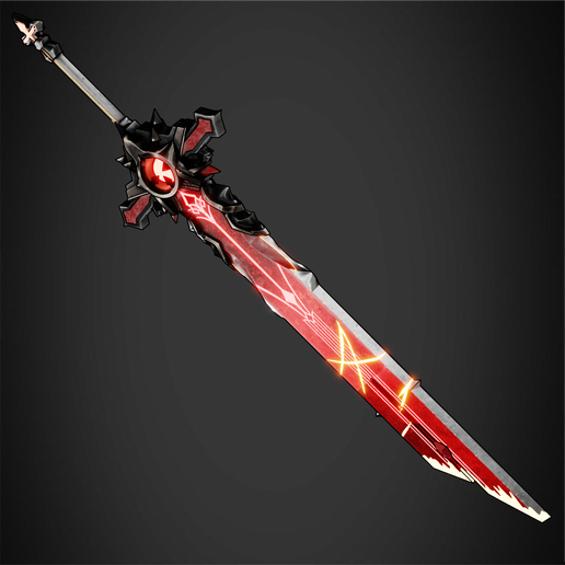 🐺 Genshin Impact Wolf Gravestone Sword for Cosplay・ STL File for ・Cults