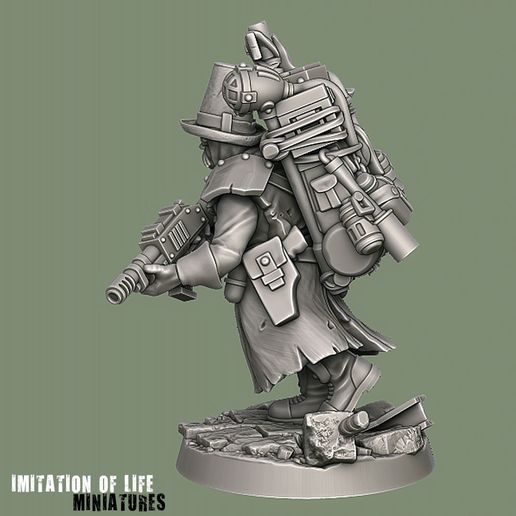 Tavish the Mercenary - Modular Post Apocalyptic 30mm miniature・ 3D File ...