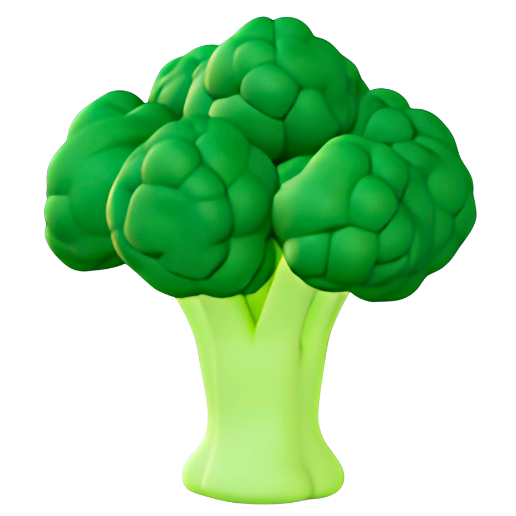 broccoli head cartoon