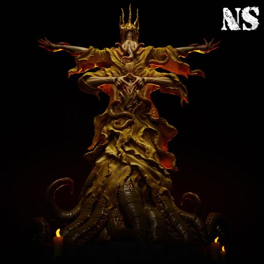 🤴 Hastur - The King in Yellow・ 3D File for 3D printing・Cults