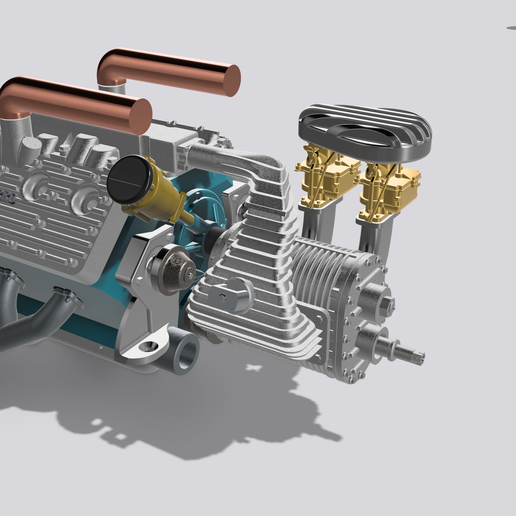 🚙 Ford Flathead Automeccanica Blown Engine Complete・ STL File for 3D ...