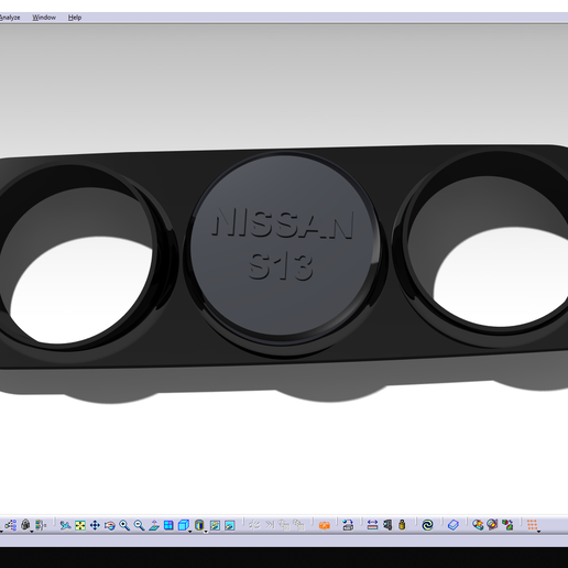 🛞 200SX , 240SX S13 Triple vent gauge pod・ STL File for ・Cults