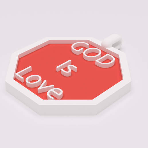Free STL file New GOD Is Love Keychain / Earings /Neckalace 🆕 ・3D print ...