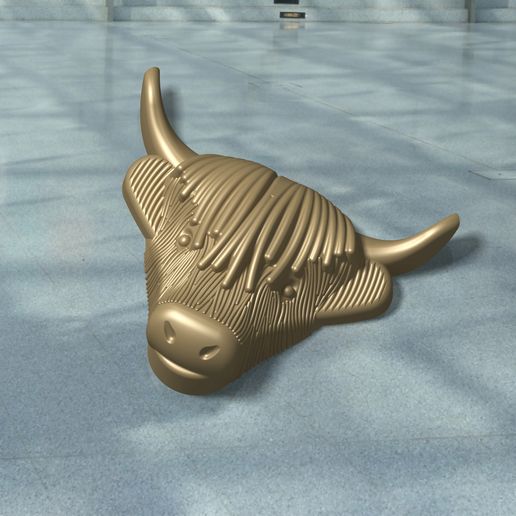 STL file Bull Head 🐂 ・Design to download and 3D print・Cults