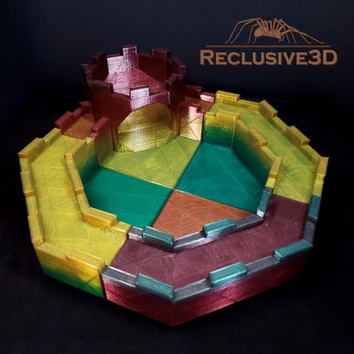 🎲 Modular Dice Tower Tray・ 3D File for 3D printing・Cults