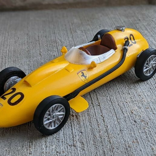 🚗 1958 Ferrari 246 F1 (Pinewood Derby Car Shell)・Free 3D File for ・Cults