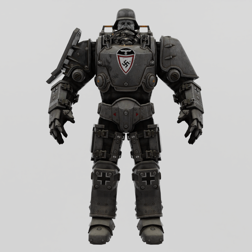 🫡 Super Soldier 60 Wolfenstein Lowpoly Textured・ OBJ File for 3D ...