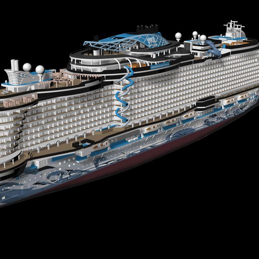 🚢 NCL NORWEGIAN PRIMA print-ready model・ STL File for 3D printing・Cults