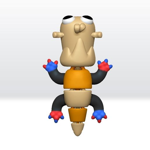 🗺️ Dandys World Goob Flexi Articulated STL 3D Model Fanart・ STL File ...