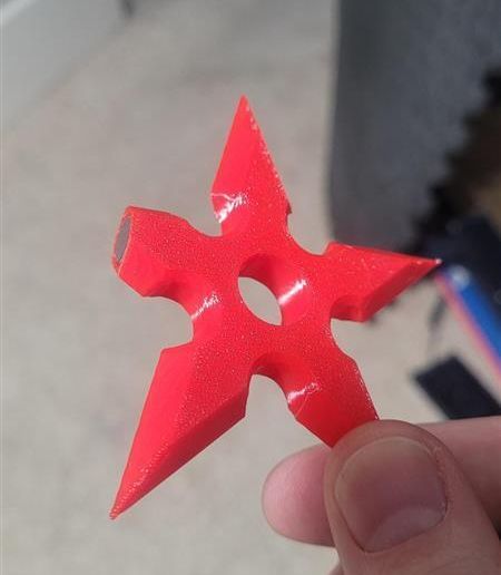 ⭐ Throwing Star Fridge Magnet・ STL File for 3D printing・Cults