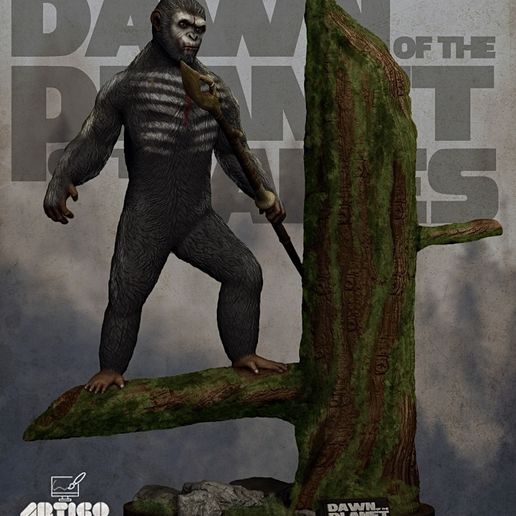 🪐 Caesar Dawn of the planet of the apes・ 3D File for 3D printing・Cults