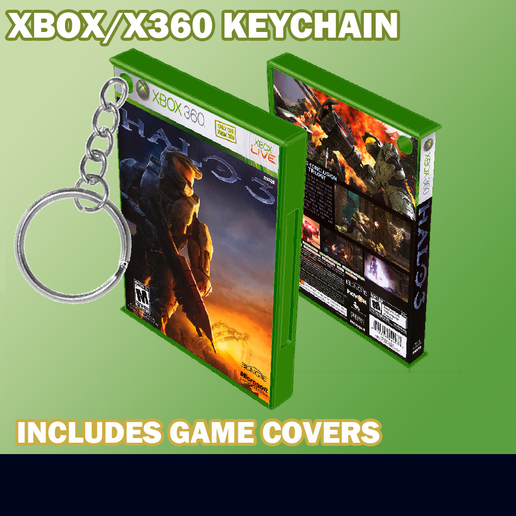 STL file Xbox / Xbox360 Game Case Keychain 🎮 ・3D printing template to ...