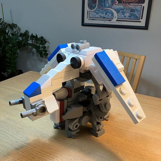 🧱 Brick LAAT dropship with AT-TE (5:1)・ 3MF File for 3D printing・Cults