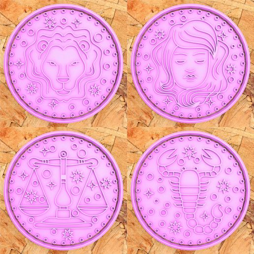 🍪 Zodiac Signs Cookie Cutters Set・ 3D File for 3D printing・Cults