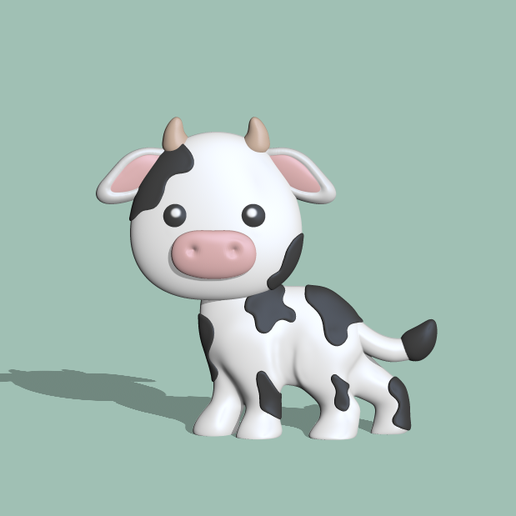 Télécharger fichier Vache plate • Modèle imprimable en 3D ・ Cults
