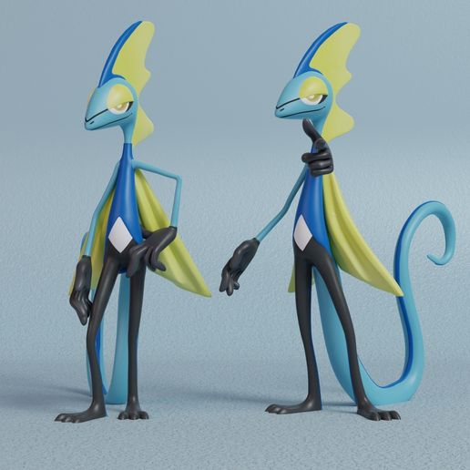 🐉 Pokemon - Inteleon with 2 poses・ STL File for 3D printing・Cults