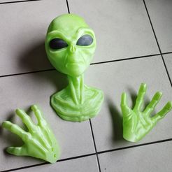 3D printer ALIEN WALL MOUNTED - NO SUPPORTS • made with ender 3 max・Cults