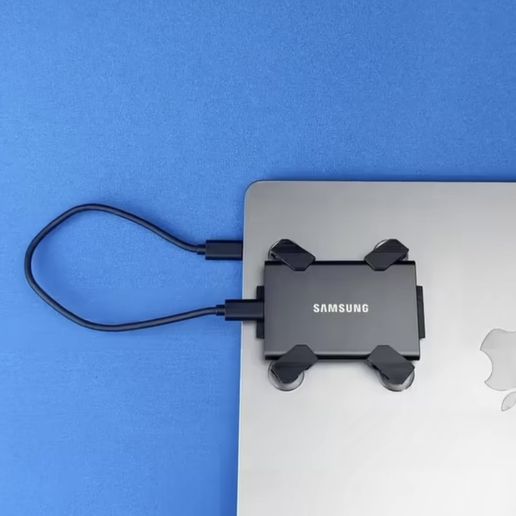 💻 Samsung t5 SSD laptop holder - rack - Stand・ STL File for 3D printing ...