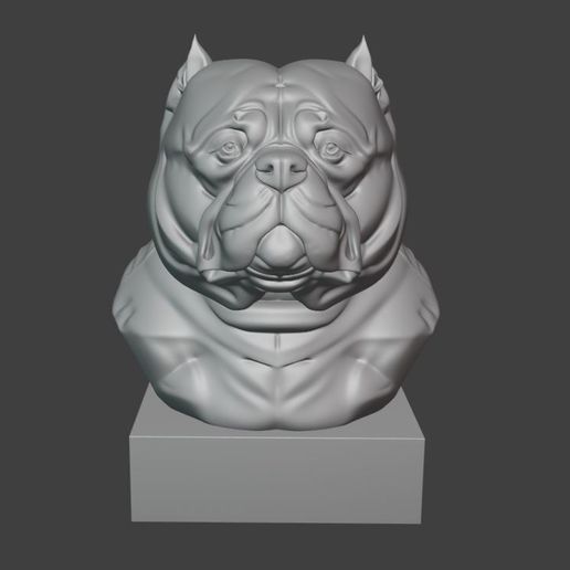 🏆 AMERICAN BULLY 3D TROPHY SCULPTURE・ STL File for 3D printing・Cults