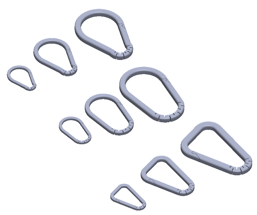 Download file Carabiner collection - 3 designs - 3 sizes • 3D printable ...