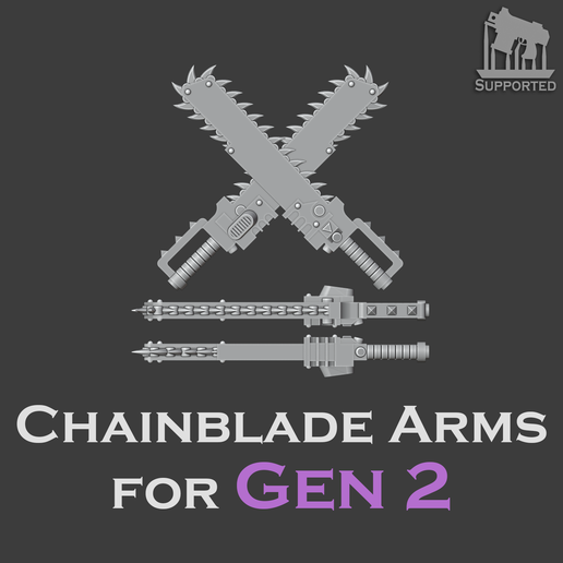 🎲 Gen 2 Chainblade arms (Ver.1 Update)・ 3D File for ・Cults