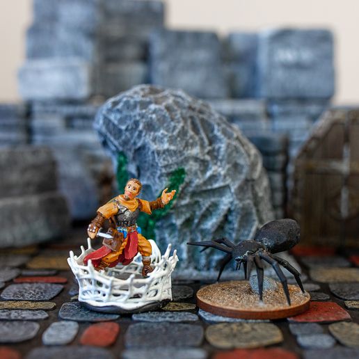 🧲 Modular magnetic DnD figure – Mage・Free STL File for ・Cults