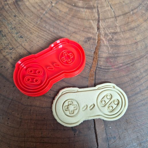 🍪 Retro Nintendo Game Controller Cookie Cutter + Fondant Stamp - Gamer ...