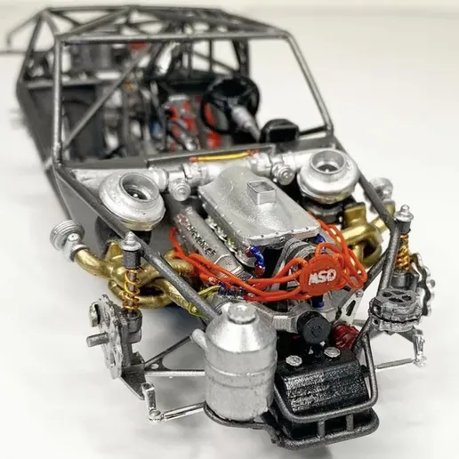 🏎️ Pro Mod V8 Twin Turbo Headers Exhaust Manifold Hemi BBC SBC・3D Print ...