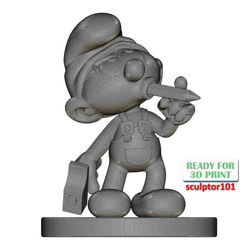 🎨 The Smurfs 3D Model - Handy Smurf fan art printable model・ 3D File ...