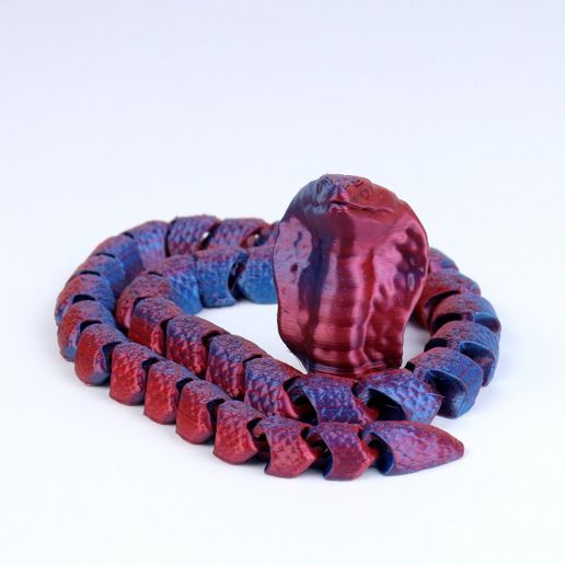STL file ARTICULATED COBRA SNAKE FLEXI PET PRINT-IN-PLACE・3D printer ...