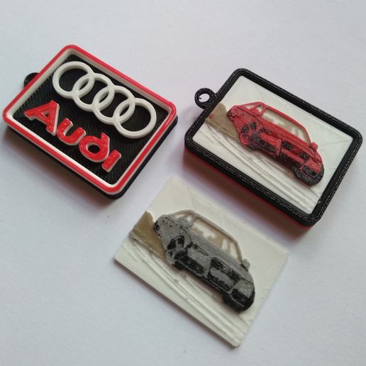 🔑 Key ring (AUDI)・ STL File for 3D printing・Cults