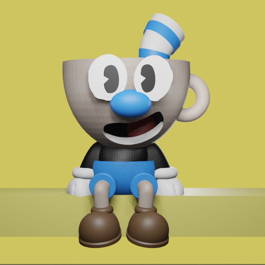 👽 Mugman Desk Buddy・Free 3D File for ・Cults