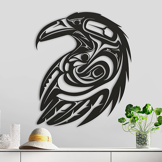 🐦 Totem Crow・Free 3D File for 3D printing and CNC machining - Laser ...