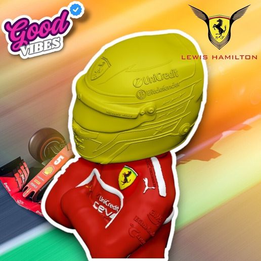 STL file LEWIS HAMILTON DOLL FERRARI 2025 F1 🪖 ・3D printable model to ...