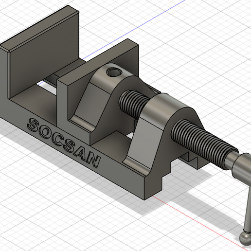 bench vice drawing 3d