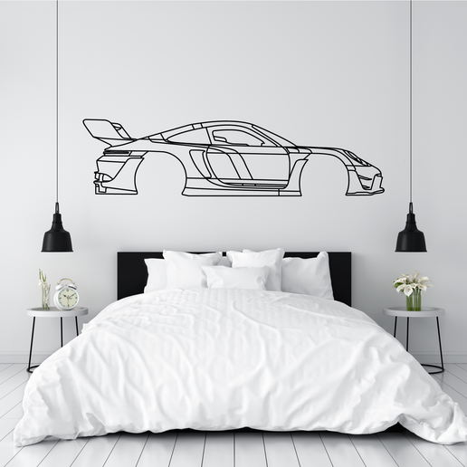 Archivo STL Porsche 911 GT3 R Rennsport 2D Art/ Silueta (Pack) 🎨 ...