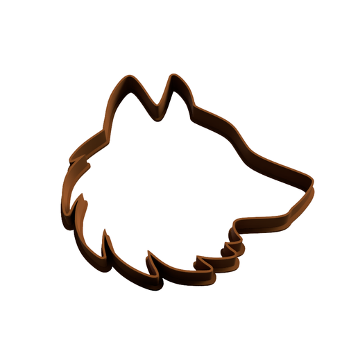 STL file head wolf cookie cutter cutting 🐺 ・3D printing model to ...