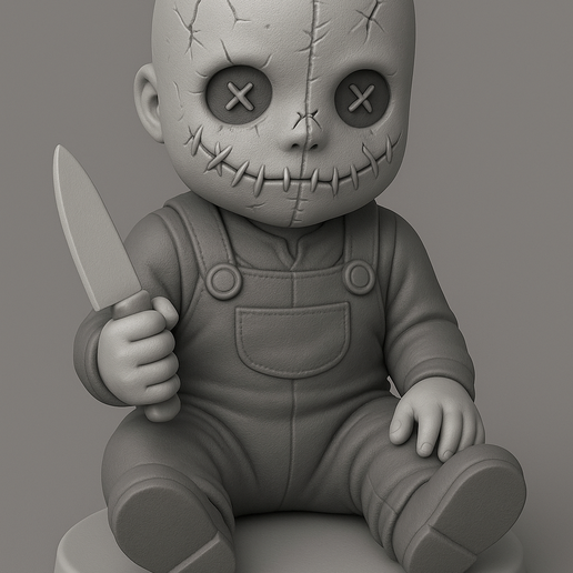 👶 Creepy Slasher Baby | Horror Doll STL Figurine | Halloween 3D Print ...