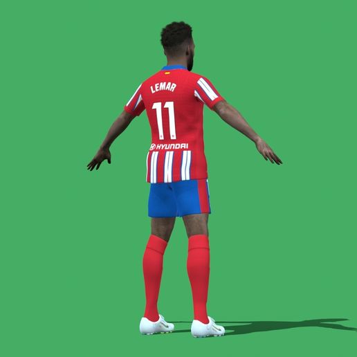 🏈 3D Rigged Thomas Lemar Atletico Madrid 2025・ 3D file for ・Cults