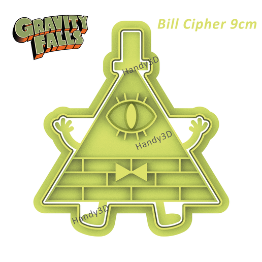 🍪 Bill Cipher - Gravity Falls Cookie Cutter 9cm・ STL File for 3D ...