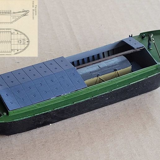 🚂 OIT - Thames River barge (1-148)・Free STL File for ・Cults