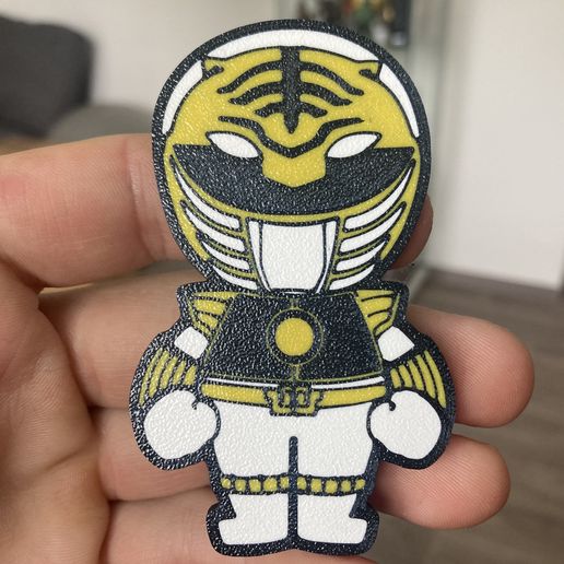 STL file Power Rangers - White ranger 🚩 (3MF)・Model to download and 3D ...