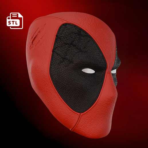 🪖 3D Deadpool Helmet, Deadpool Mask・ STL File for 3D printing・Cults