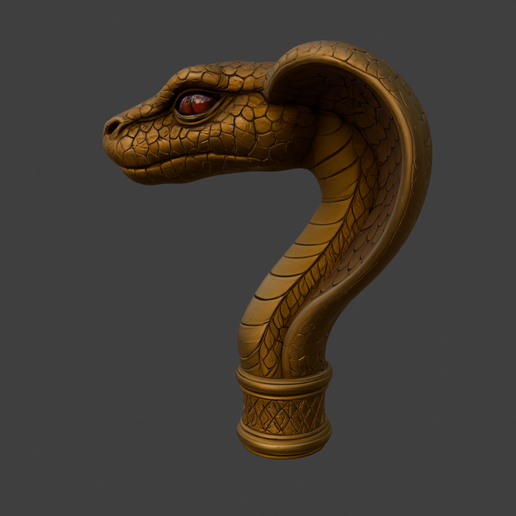🐍 Snake Staff Top・ STL File for 3D printing・Cults