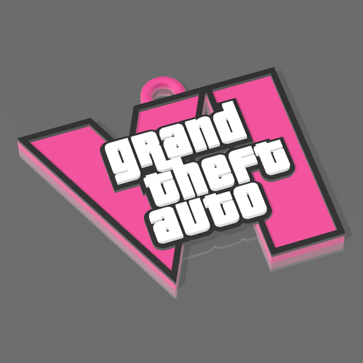 STL file GTA VI Keychain 🗝️ (3MF)・Model to download and 3D print・Cults