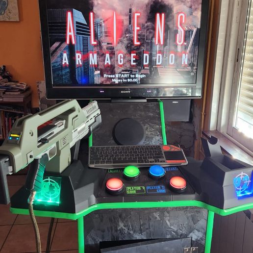 🕹️ Aliens Arcade Cabinet + LightGun. -- OpenFire -- Gun4ir --・ 3D File ...