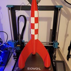 Fusée Tintin (conforme aux dessins) imprimable en 3D • Fabriqué avec une imprimante 3D Ender 3 ...