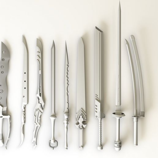 ⚔️ FANTASY SWORDS・ STL File for 3D printing and CNC machining - Laser ...