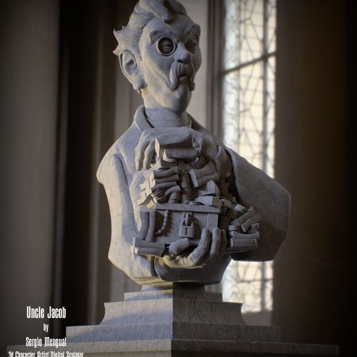 👻 Haunted Mansion Uncle Jacob 3D Printable Bust DELUXE VERSION・ 3D File ...