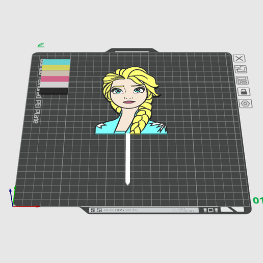 Archivo 3MF gratis Cake Topper - Colorized - Frozen - Elsa head 🍰 ...